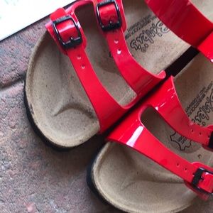 Birkenstock | Shoes | Red Birkis Licensed By Birkenstock | Poshmark